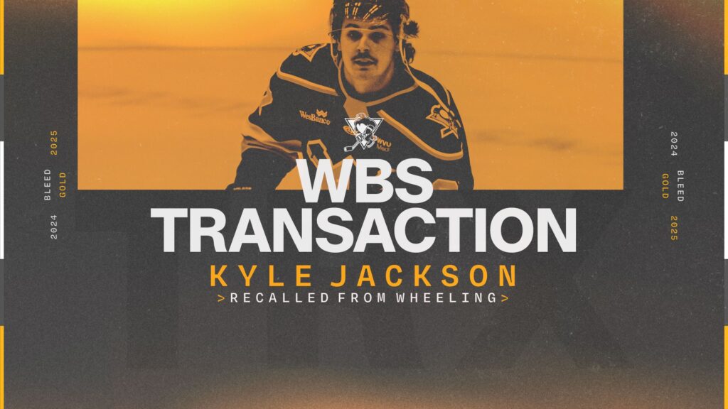 PENGUINS RECALL KYLE JACKSON FROM WHEELING | WBS Penguins