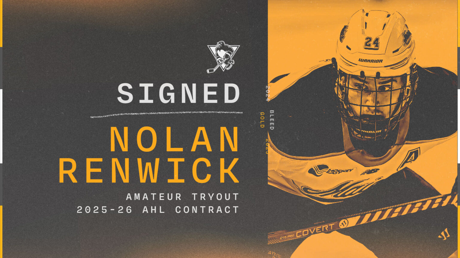 PENGUINS SIGN FORWARD NOLAN RENWICK | WBS Penguins