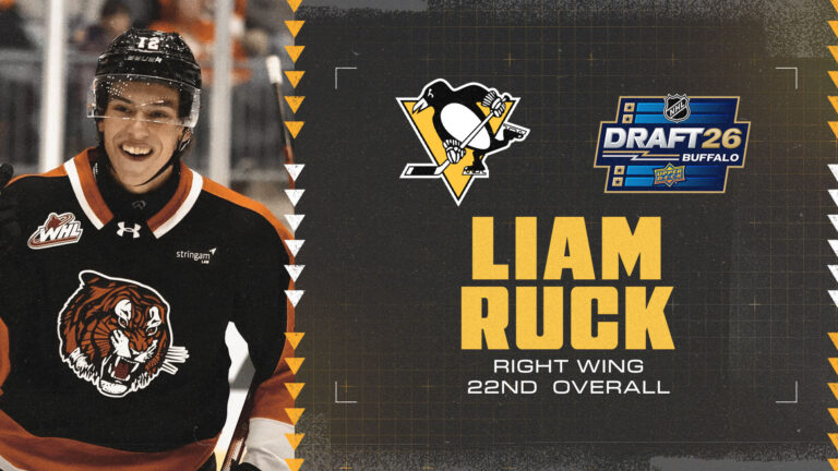 PITTSBURGH SELECTS LIAM RUCK IN FIRST ROUND OF 2026 DRAFT | WBS Penguins